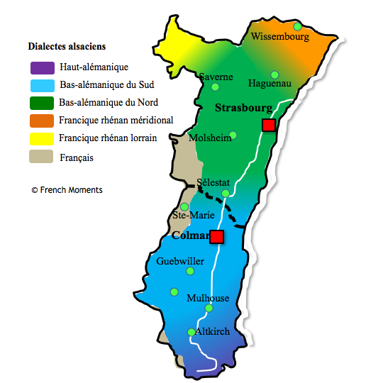 Alsace Map Dialects © French Moments